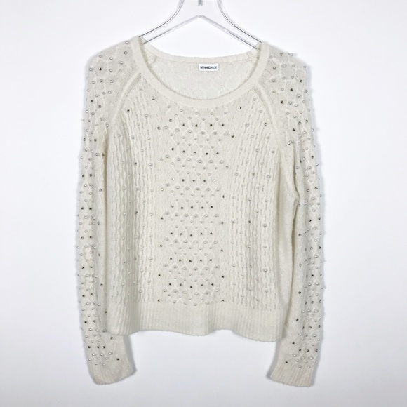 Minnie Rose | Sweaters | Minnie Rose Embellished Beaded Cashmere ...